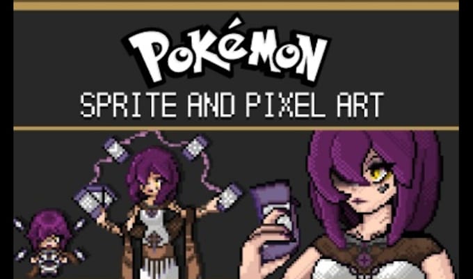 Create a custom pixel art for fakemon or pokemon, pokemon trainer ...