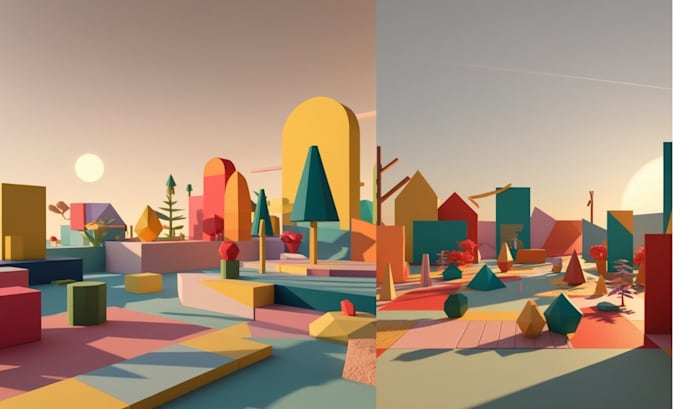 3d low poly isometric environment map 3d isometric scene nft blender ...