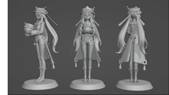 Sculpt 3d model anime statue action figure tabletop 3d miniature for 3d ...