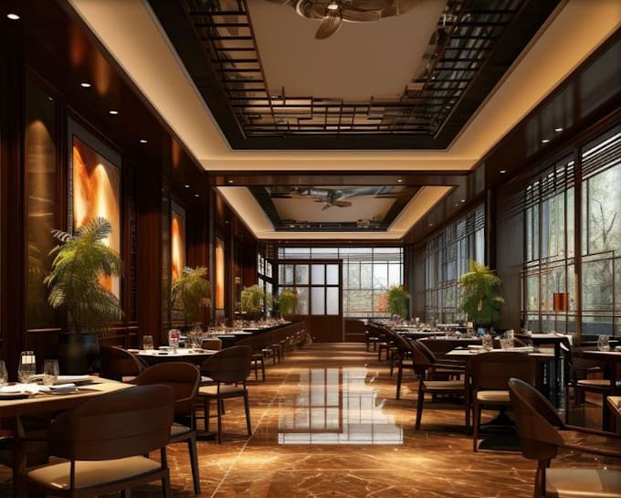 Turn 2d to 3d interior model, bar interior, night club, 3d texture, v ...