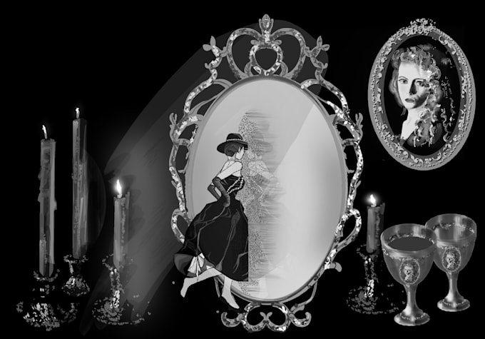 Draw a detailed gothic dark rock style art illustration by Tunikuu | Fiverr