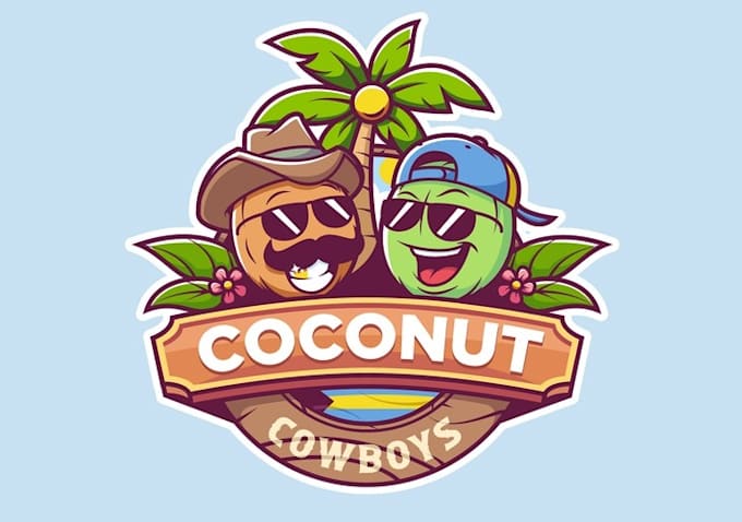Design unique coconut cowboys logo by Ella_maggio | Fiverr