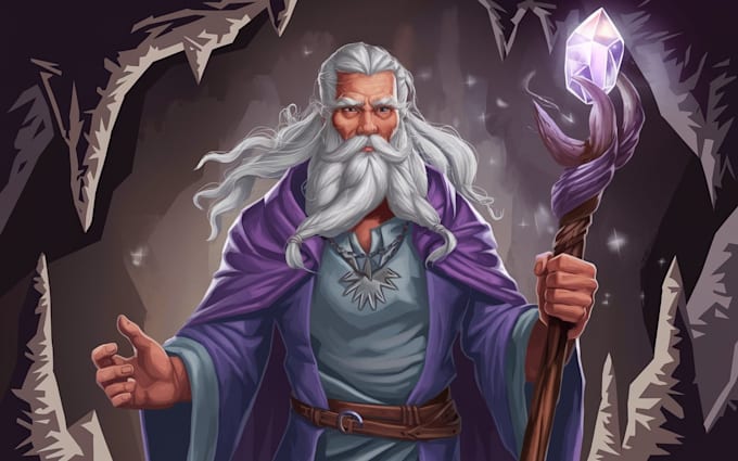 Dibuja un diseño de personaje de fantasía y arte de personaje dnd