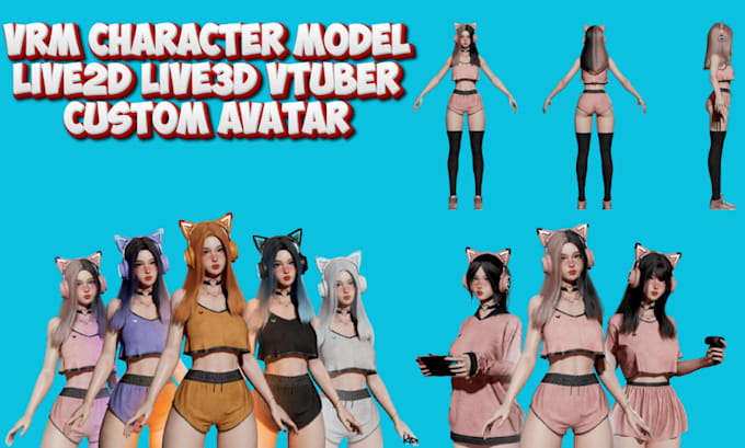 Design live2d, live3d, vtuber, mmd, sfm and vrm character model by Enochjohnson272 | Fiverr