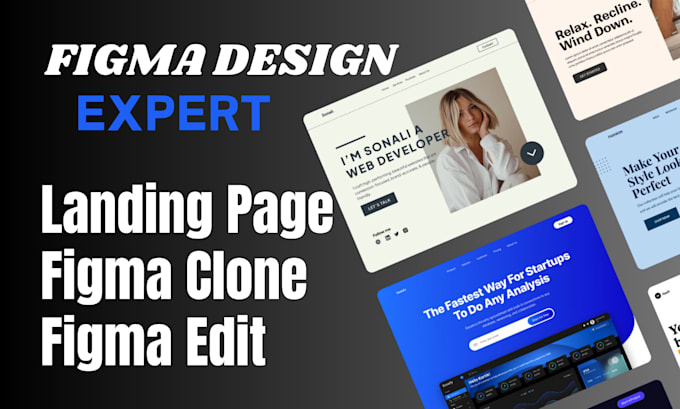 Do figma landing page, saas landing page or website ui ux design on ...