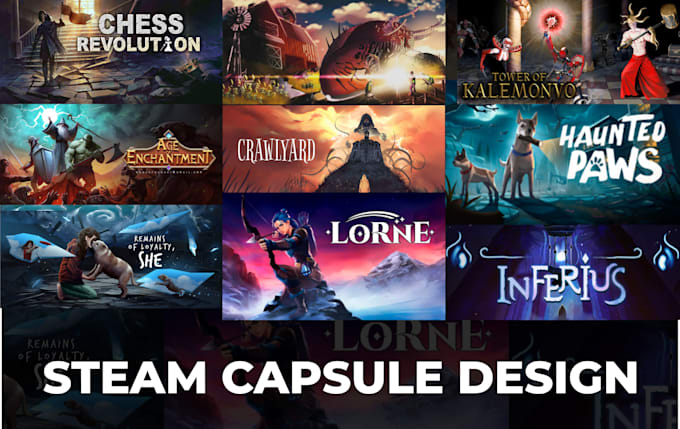 Make custom steam capsule for your game capsule art by Vstylus | Fiverr