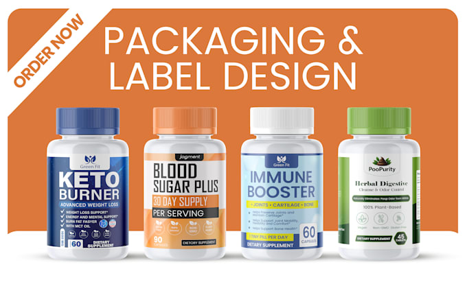 Design custom supplement label and packaging for amazon or shopify by J ...