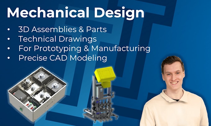 Design mechanical parts, assemblies and production ready drawings by Ivomengerink | Fiverr