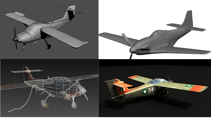 Design aircraft, airplane, aircraft animation with realistic renders by ...