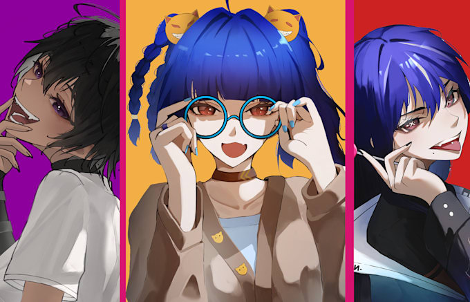 Draw you original character, vtuber, fanart, in anime style