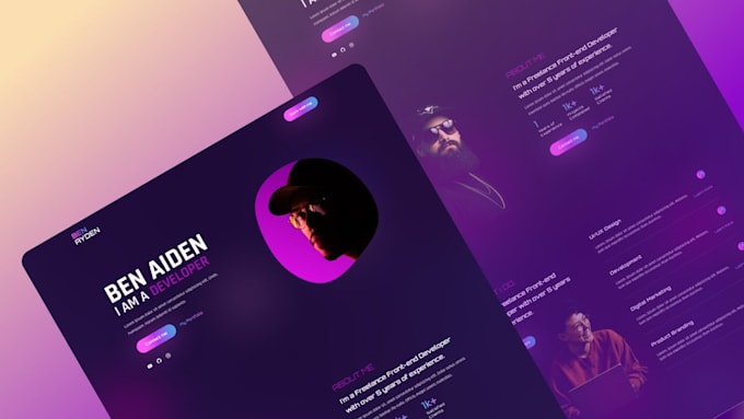 Create a portfolio website using html css js or react by Youssefrahil21 ...