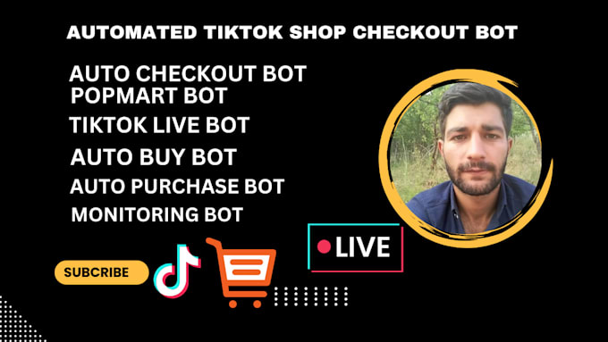 Build auto buying bot, auto checkout bot, popmart bot, auto tiktok live bot by Jeswardskid | Fiverr