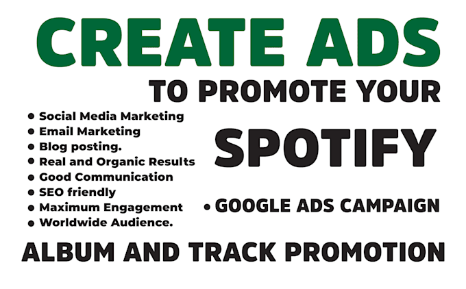Create ads to promote your spotify music for track and album by ...