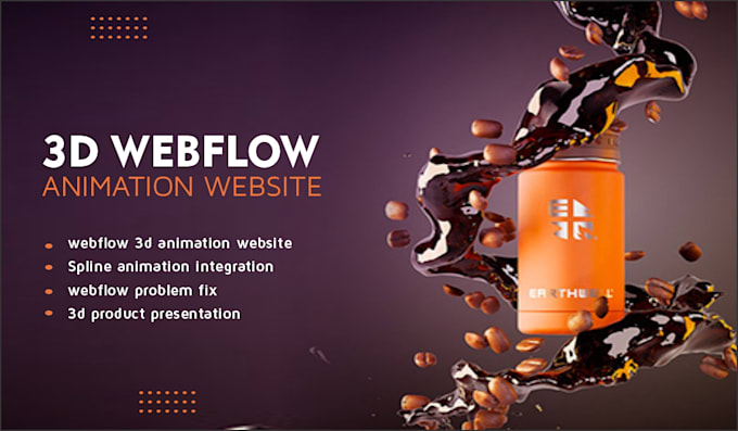 Develop 3d webflow website animation 3d webflow spline and scrolling animation by Webflow_dany ...