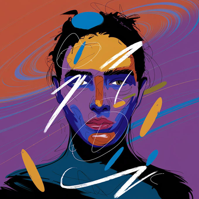 Draw illustration expressionism portrait, abstract art by Donieatson ...