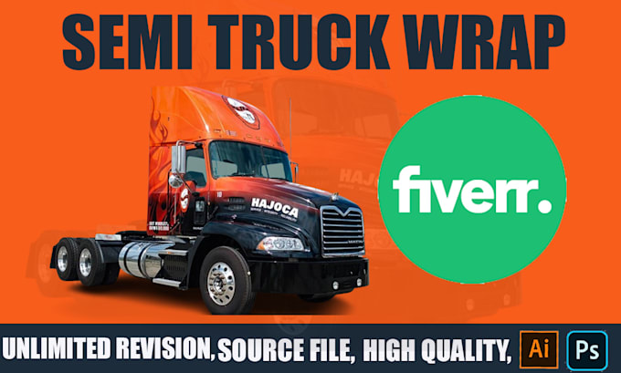 Design professional semi truck wrap,trailer semi truck wrap, vehicle ...