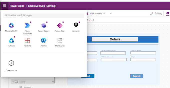 Create power apps on canvas, power automate, dataverse and sharepoint ...