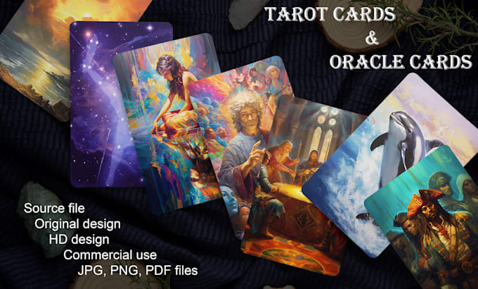 Illustrate tarot and oracle cards with concept art by Kalananavodh | Fiverr