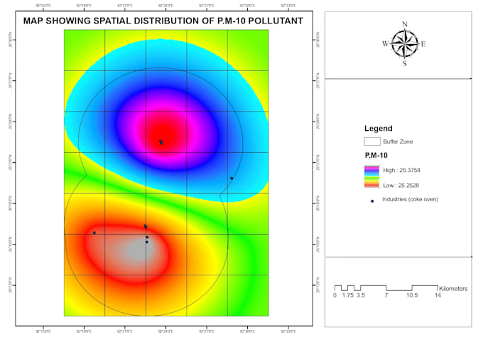 Create a map showing the spatial distribution by Himadriverma242 | Fiverr