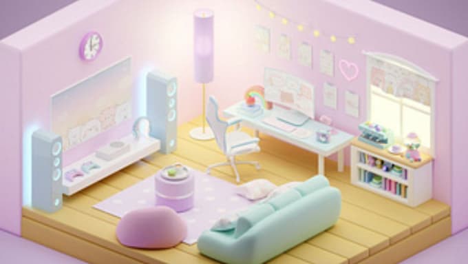 Design isometric gaming room with 3d visualization by Shalomgodnation ...