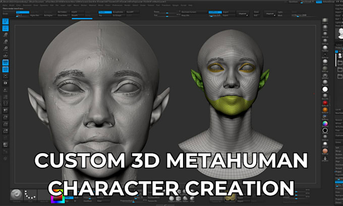 3d metahuman game character model 3d film realistic character aaa zbrush in ue5 by ...