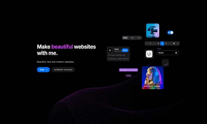 Create a nextjs website by Hhuntaa | Fiverr