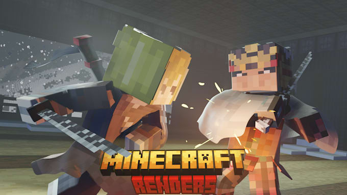 Design an amazing minecraft render for you by Jdbermudez_1104 | Fiverr