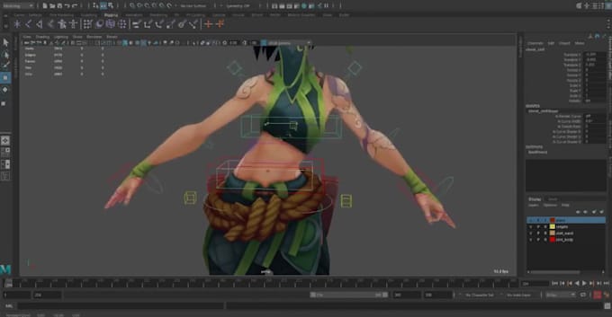 Fix weight rigging, control rig, vrm avatar rig, ik fk rig, blendshape rig, maya by Salmonueja ...