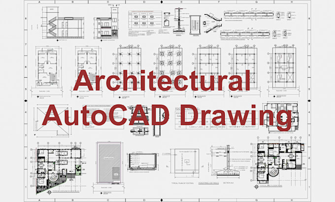Draw architectural floor plan in autocad, 2d 3d model realistic ...