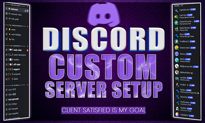 Setup a best custom discord server for you by Nasirkjkhan | Fiverr