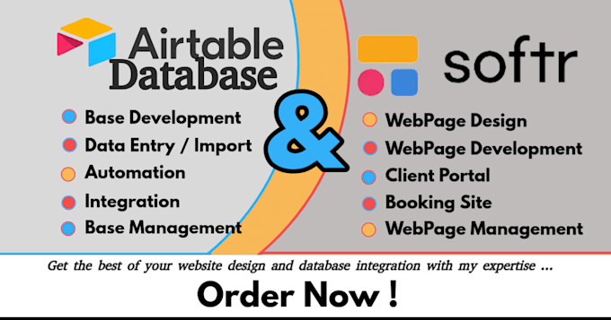 Develop softr website, client portal, integrate airtable database by Sydney01_parker | Fiverr