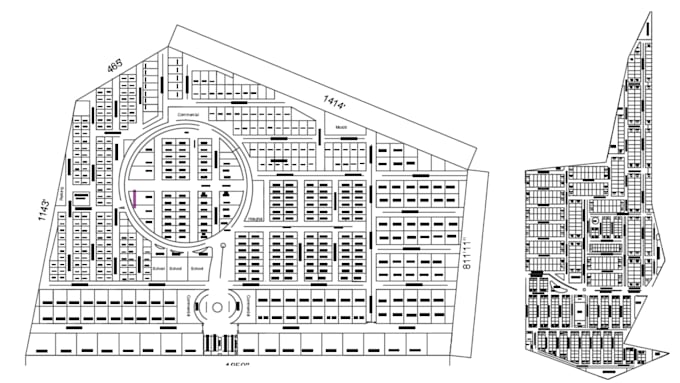 Draft town planning in autocad by Mahboobkadir | Fiverr