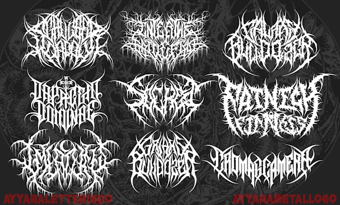 Make a killer death core death metal logo and icon for you by ...