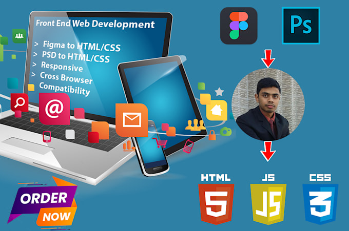 Convert your figma to html, psd to html to pixel perfect one by Mrh_riyad | Fiverr