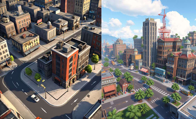 Do 3d game environment in unity 3d, unreal engine, game background, level design by Steppy_model ...