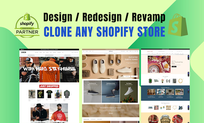 Design, clone, revamp, edit, duplicate, copy, redesign shopify website ...