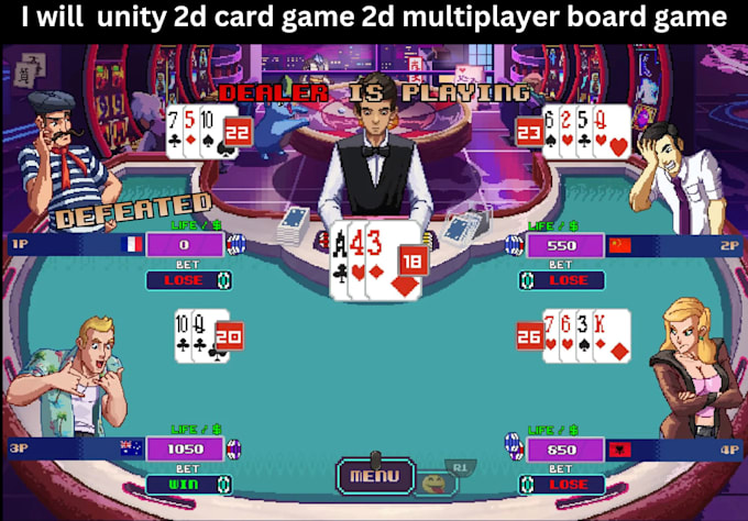 Develop 2d card board or rpg game with character design in unity by ...