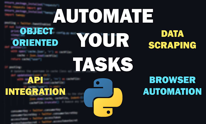 Develop custom automation tasks in python by Jomes13 | Fiverr Develop custom automation tasks in python by Jomes13 | Fiverr