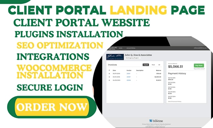 Create client portal wordpress website, client portal landing page ...