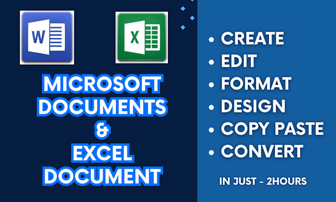 Create Edit Format And Redesign Microsoft Word And Excel Document For You By Gimacs Fiverr