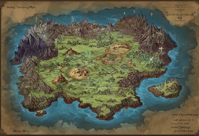Make a custom fantasy map for you by Vaniqurber | Fiverr