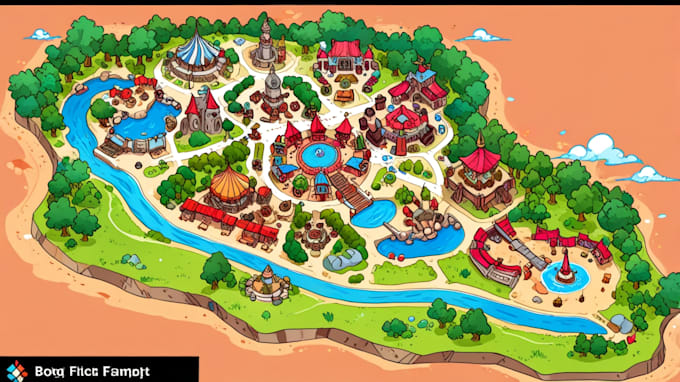 Design vector maps, event maps, fantasy festival maps by Tyqueriields ...