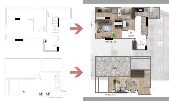 Render your floor plans in photoshop by Asliihanceliik | Fiverr Render your floor plans in photoshop by Asliihanceliik | Fiverr