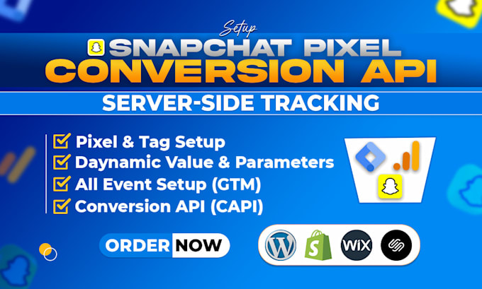 Sanpchat pixel conversion api setup, server side tracking, gtm, ga4 by Zia_theanalyst | Fiverr