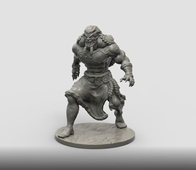 Model 3d miniature 3d sculpting, 3d figure character design for 3d ...