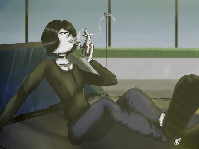 Draw you commissions in my illustration style by Gloomy_1 | Fiverr