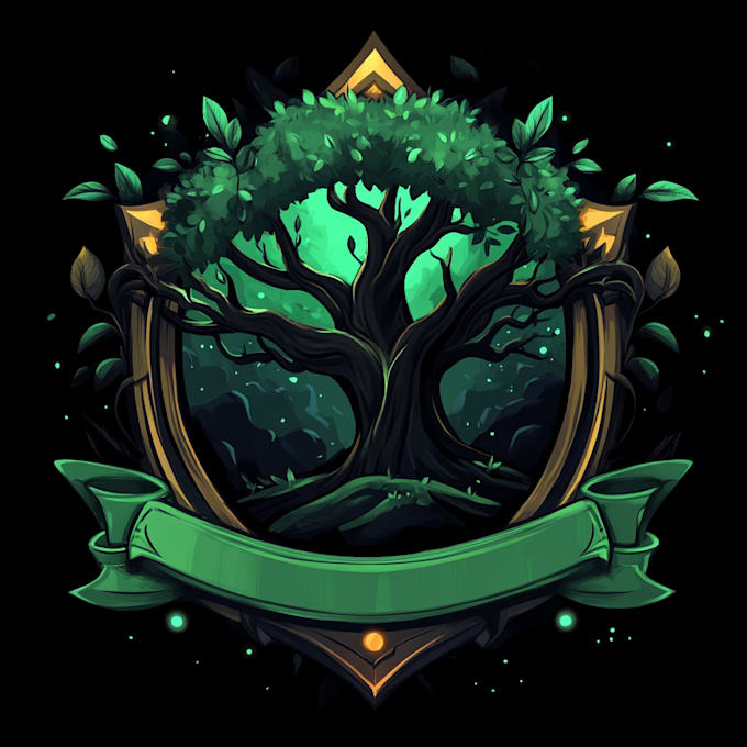 Design unique fantasy cyberpunk horror logo for games books by ...