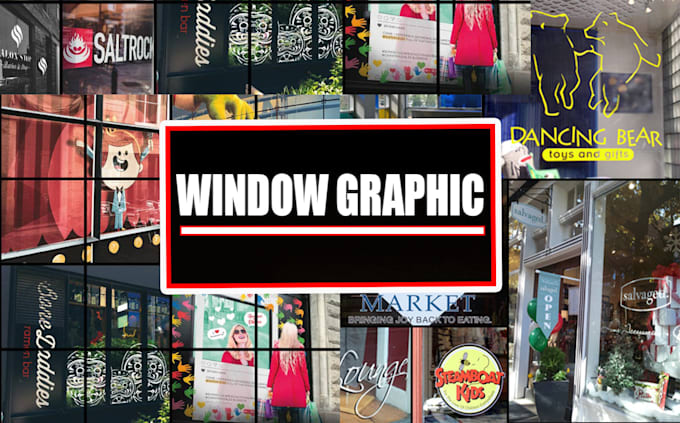 Do eye catchy window graphics design,store front, sign board with ...