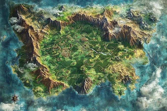 Made custom fantasy map for you by Delashonar | Fiverr
