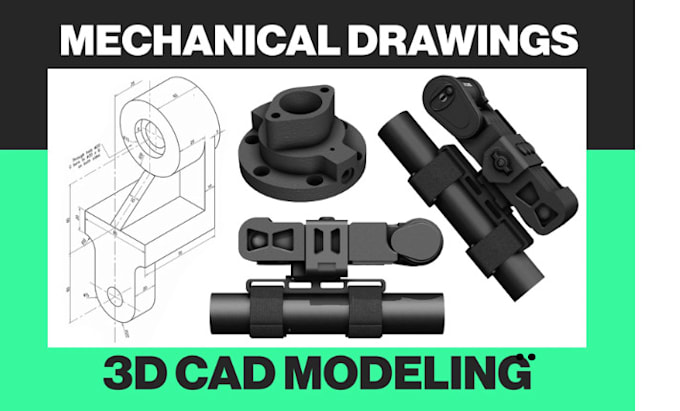 2d, 3d cad model, mechanical drawing assignments in autocad by ...
